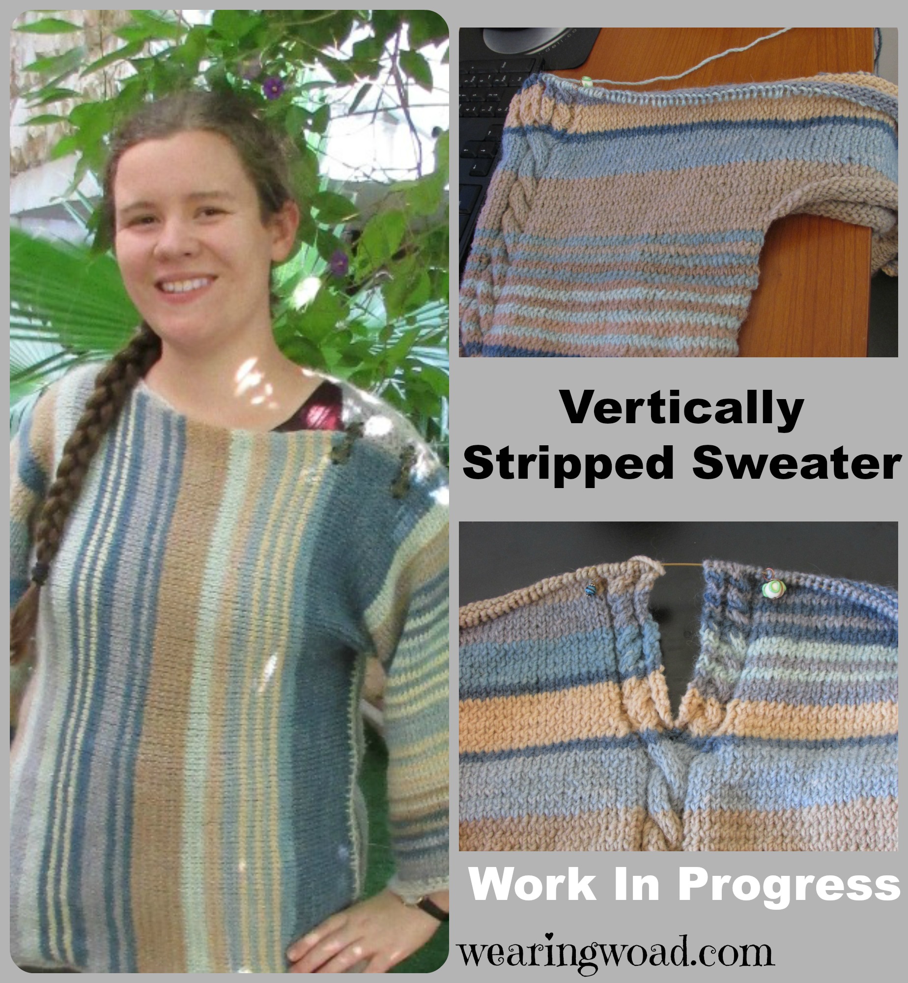 A Work in Progress Part Three: Knitting a Vertically Striped Sweater ...